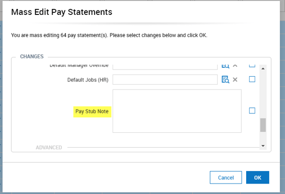 Pay Stub Notes